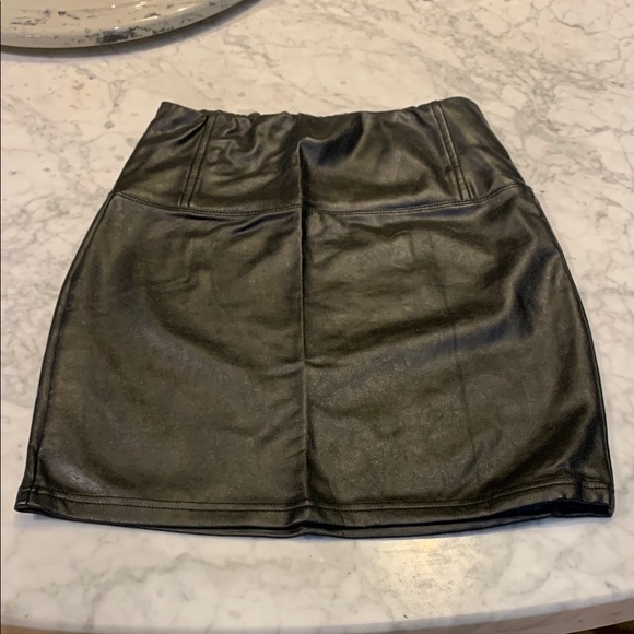 love, Fire | Skirts | Lovefire Small Black Leather Mini Skirt Pencil ...